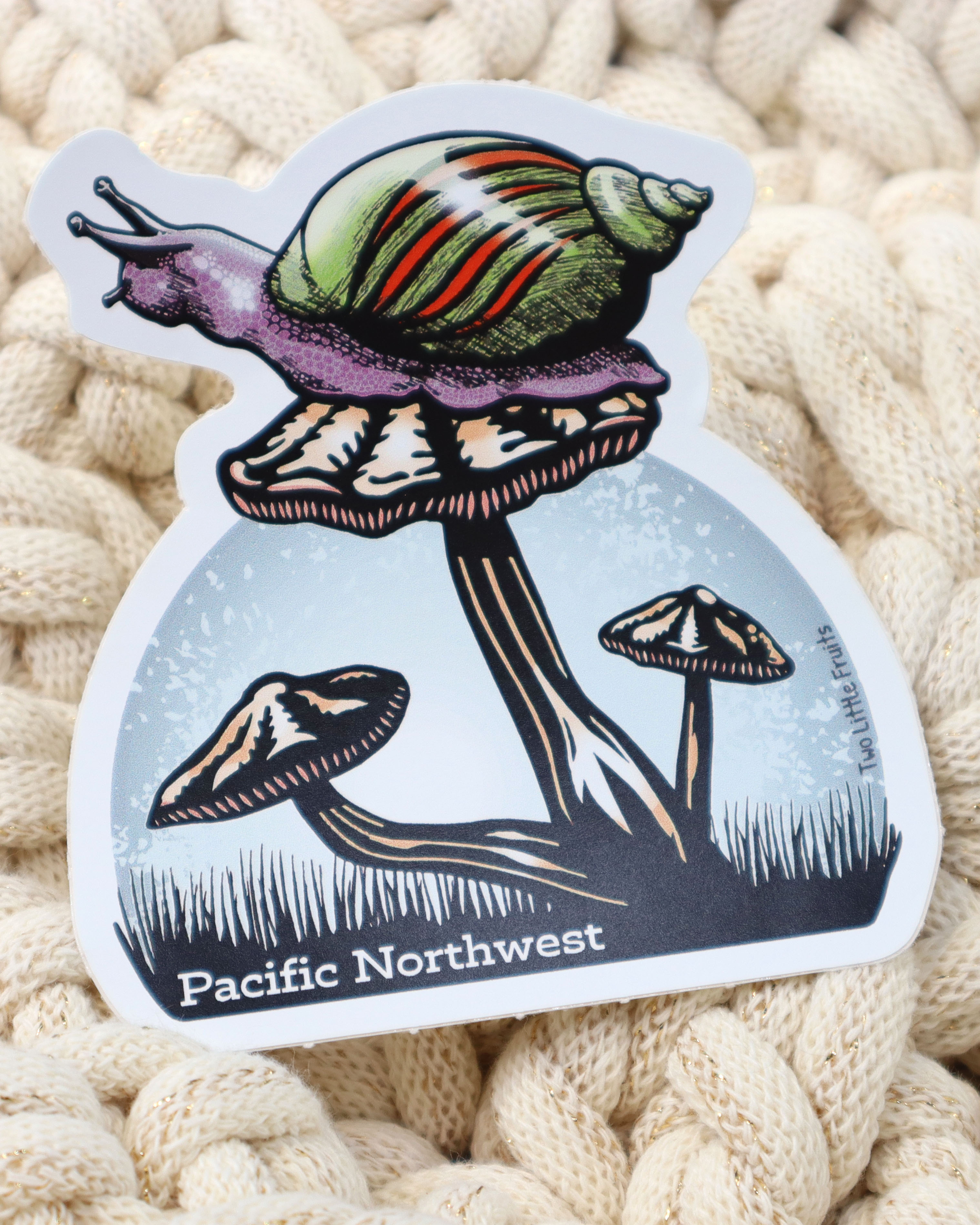 PNW Snail & Shroom Sticker – Port Hopper